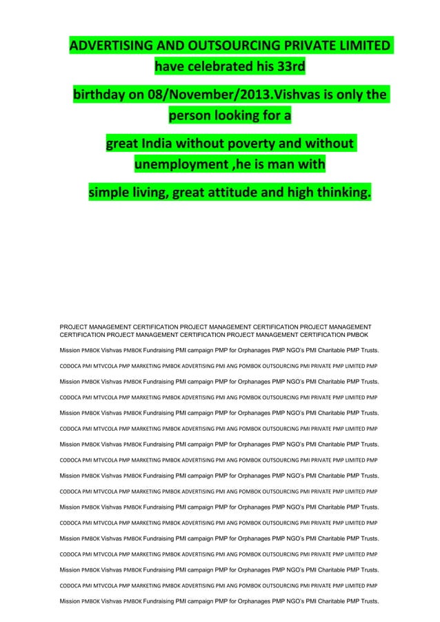 Pmi pmbok-resume template-1 | PDF