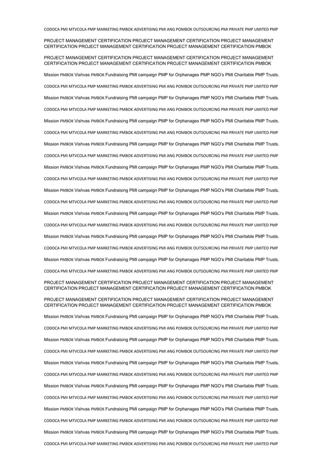 Pmi pmbok-resume template-1 | PDF