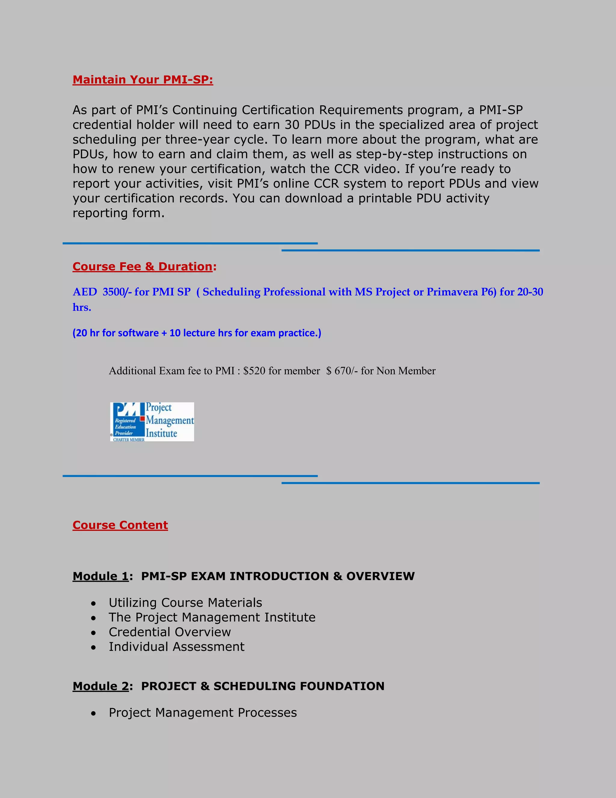 Pmi sp | PDF