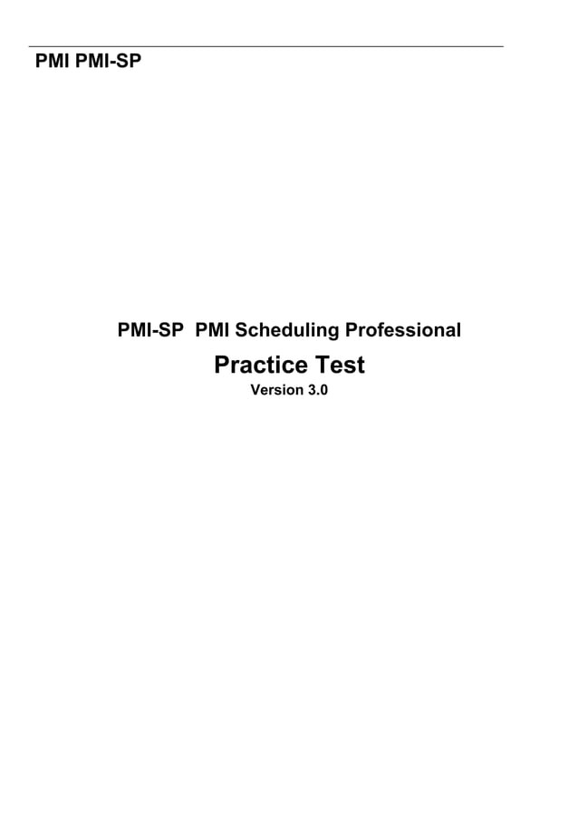 Pmi sp questions with answers | PDF