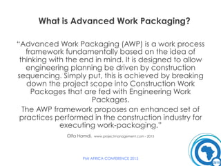 Advanced Work Packaging | PDF
