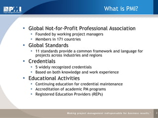 Pmi And The Project Manager | PPT