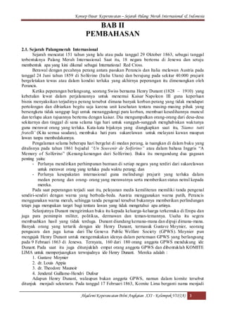 sejarah palang merah internasional dan indonesia | DOCX