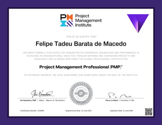 PMP Certification - PMI (Project Management Institute) | PDF