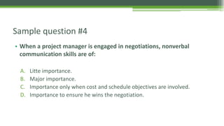 Project Communications Management - PMP preparation course | PPTX