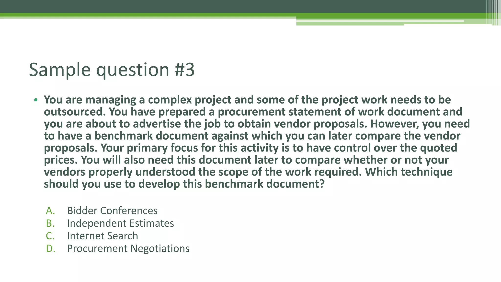 Project Procurement Management - PMP preparation course | PPTX