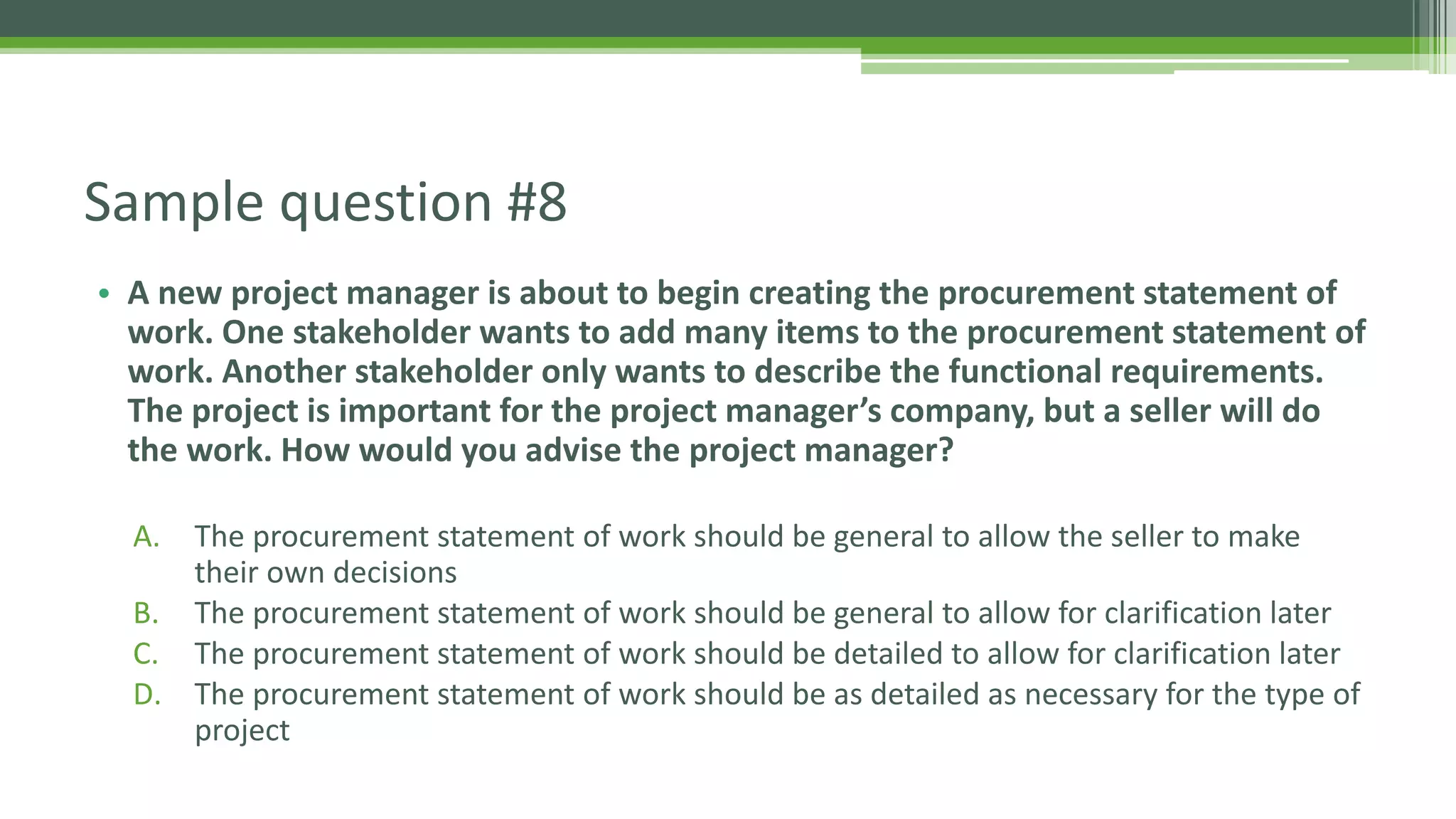 Project Procurement Management - PMP preparation course | PPTX