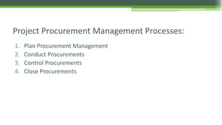 Project Procurement Management - PMP preparation course | PPTX