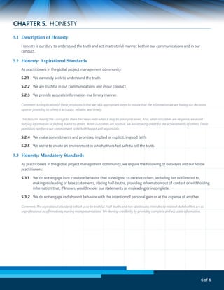 Pmi code of ethics | PDF