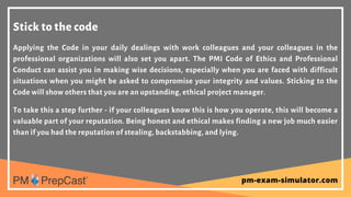 PMI® Code of Ethics and Professional Conduct for PMP® | PDF