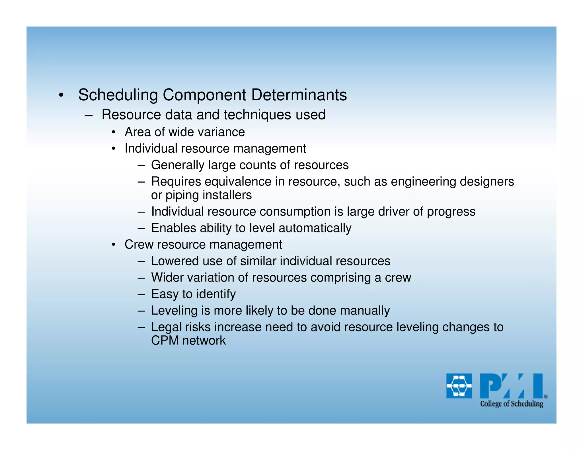 Presentation Classification Of Schedule Types | PPT