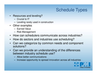 Presentation Classification Of Schedule Types | PPT
