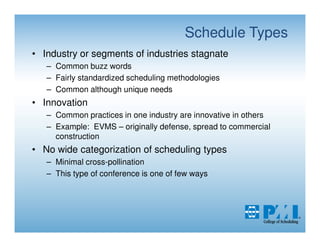 Presentation Classification Of Schedule Types | PPT