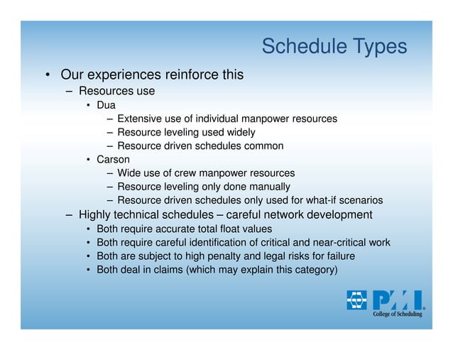 Presentation Classification Of Schedule Types | PPT