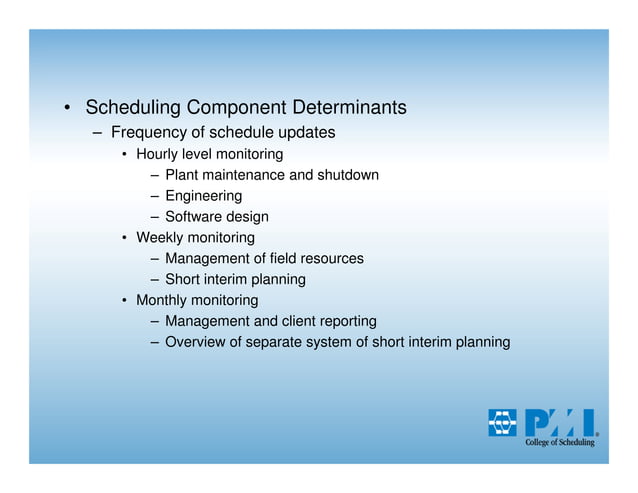 Presentation Classification Of Schedule Types | PPT