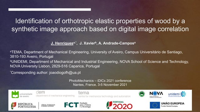 Identification of orthotropic elastic properties of wood by a synthetic ...