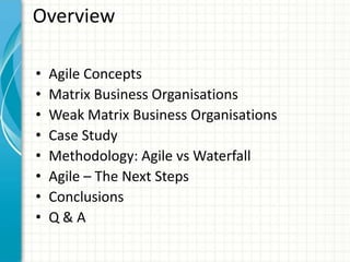 Project Management Adaptability : Challenges in Agile implementation in ...