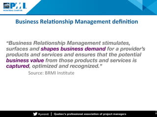 Symposium 2015 : Business Relationship Management as as a Role, a Discipline, and an ...