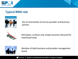 Symposium 2015 : Business Relationship Management as as a Role, a ...