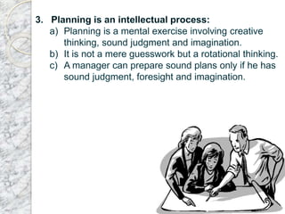 planning and characteristics of sound plan in management | PPTX