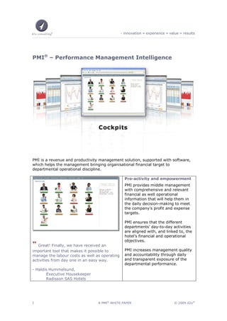 PMI Revenue and Productivity Management Solution for Hotels and ...