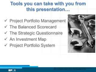 From Balanced Scorecard to Project Portfolio Management | PPT