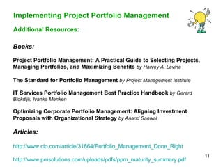 Implementing Project Portfolio Management | PPT