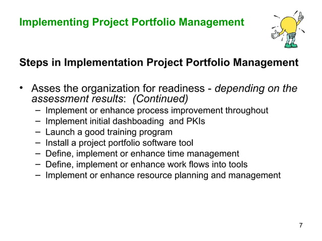 Implementing Project Portfolio Management | PPT