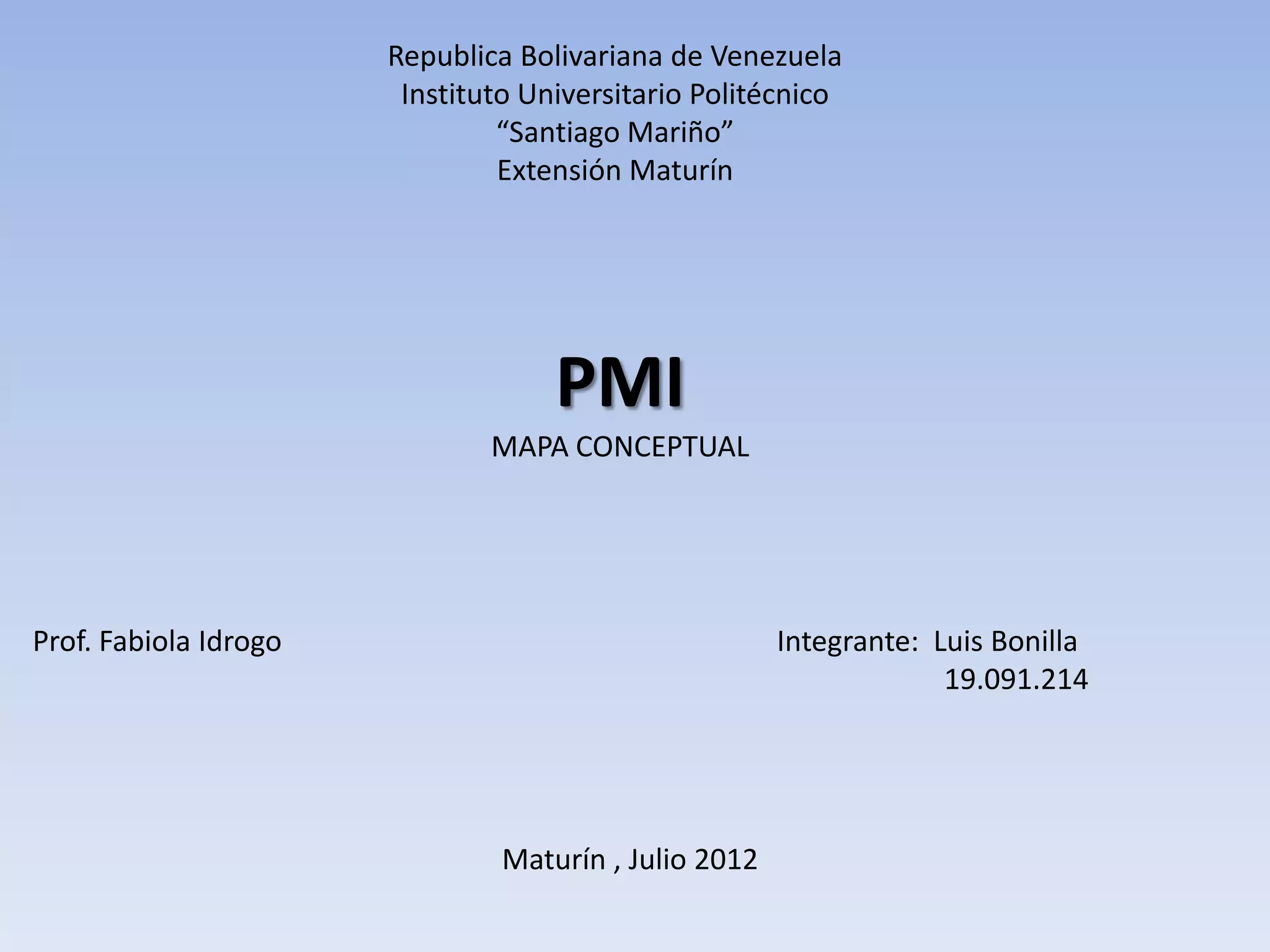 Mapa conceptual PMI | PPTX