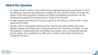 The Role of the Business Case in Public Investment Management and ...