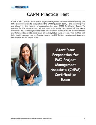 PMI Project Management Associate (CAPM) Certification | Study Guide | PDF