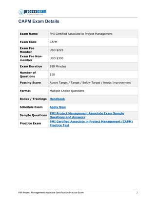PMI Project Management Associate (CAPM) Certification | Study Guide | PDF
