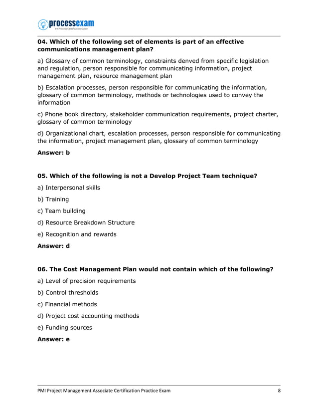 PMI Project Management Associate (CAPM) Certification | Study Guide | PDF | Business | Business ...