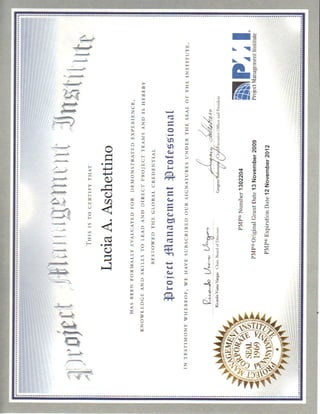Pmi project management pmp designation | PDF