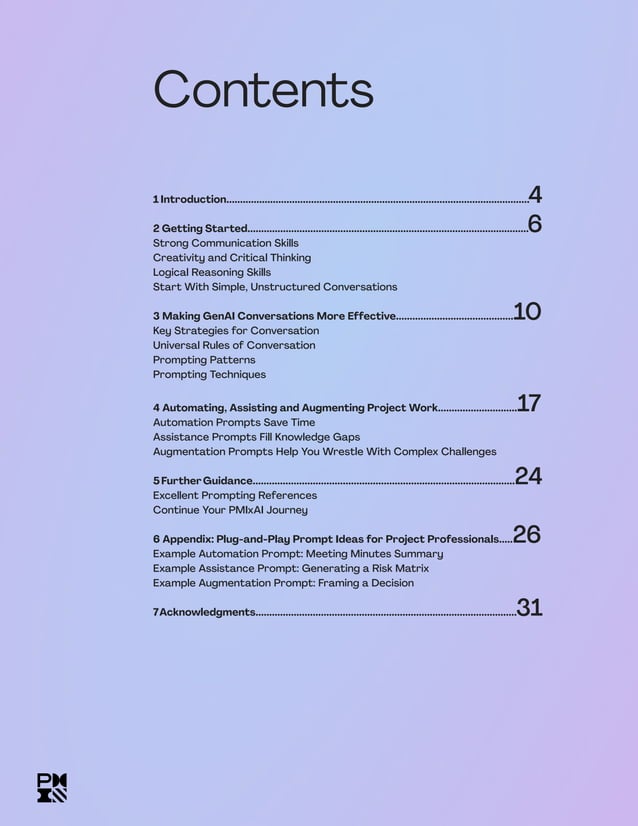 PMI Prompt Engineering | Gen AI Program Management | PDF