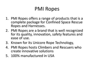 FSE SAFE PMI Rope - Emergency - Rescue - Safety | PPT