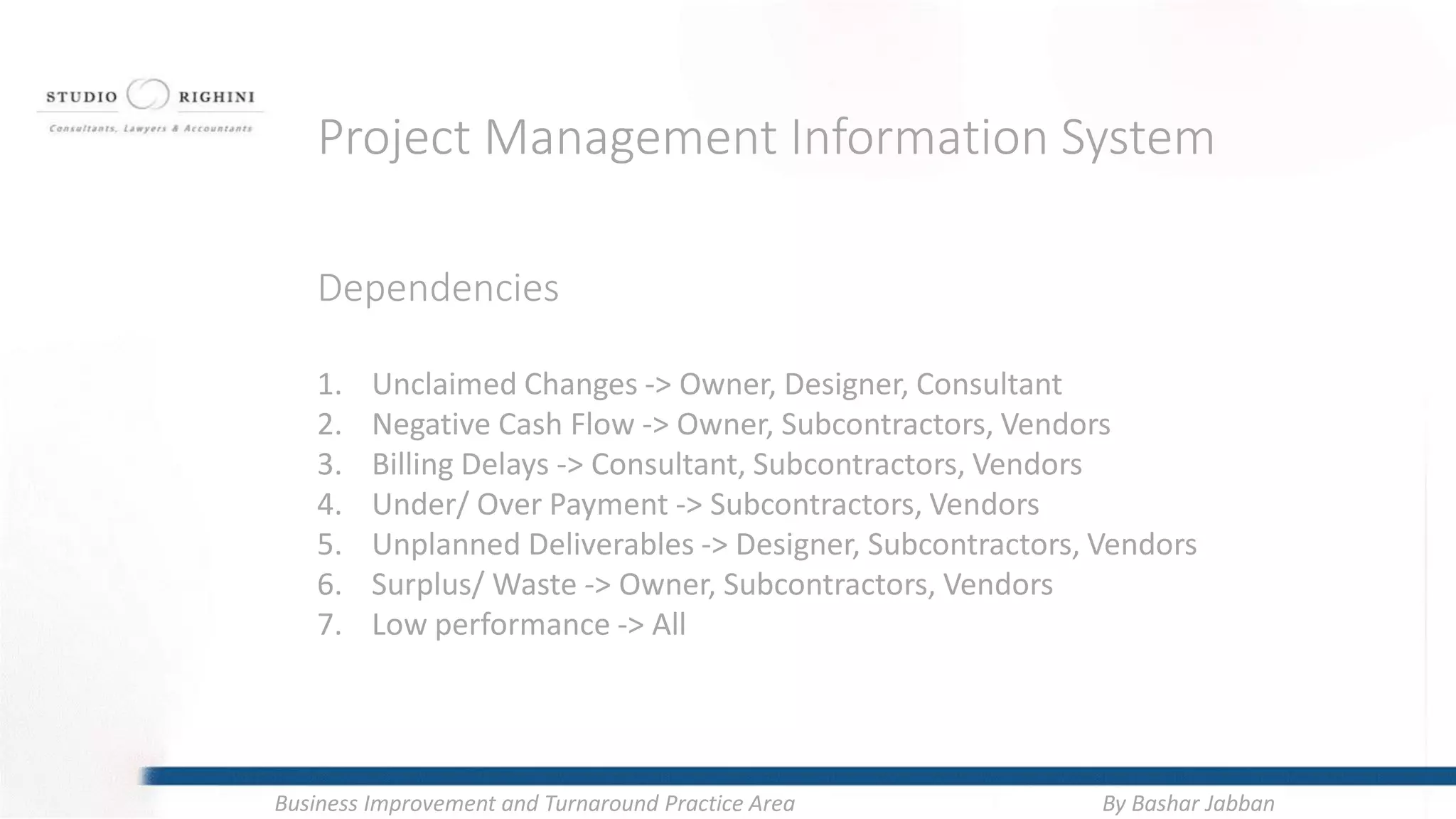 Project Management Information System (PMIS) - System Benefits Summary ...