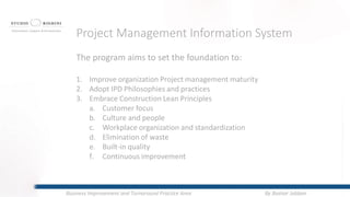 Project Management Information System (PMIS) - System Benefits Summary ...