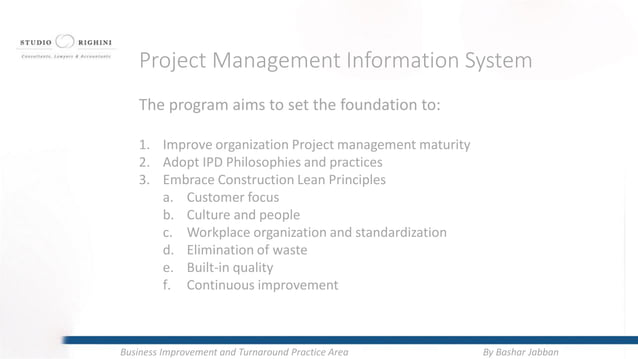 Project Management Information System (PMIS) - System Benefits Summary | PPT