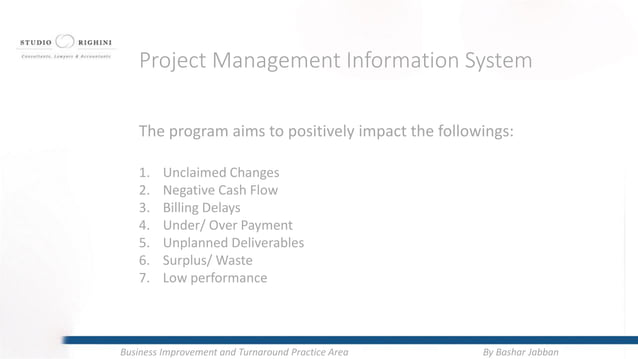 Project Management Information System (PMIS) - System Benefits Summary | PPT