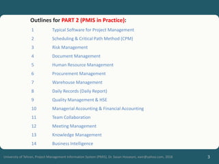 PMIS Course Part 2 – PMIS in Practice | PDF