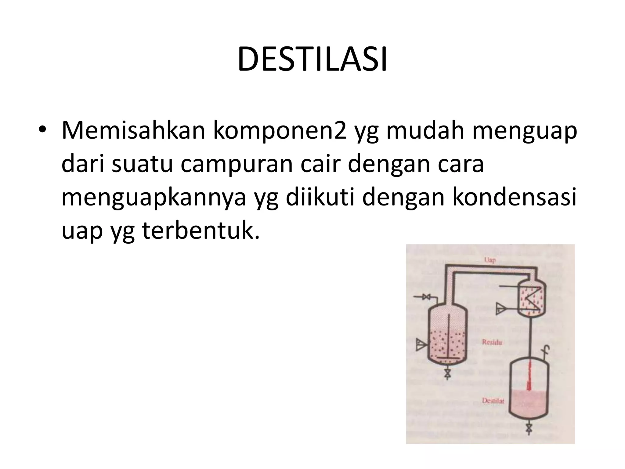 Pemisahan Kombinasi, destilasi | PPTX