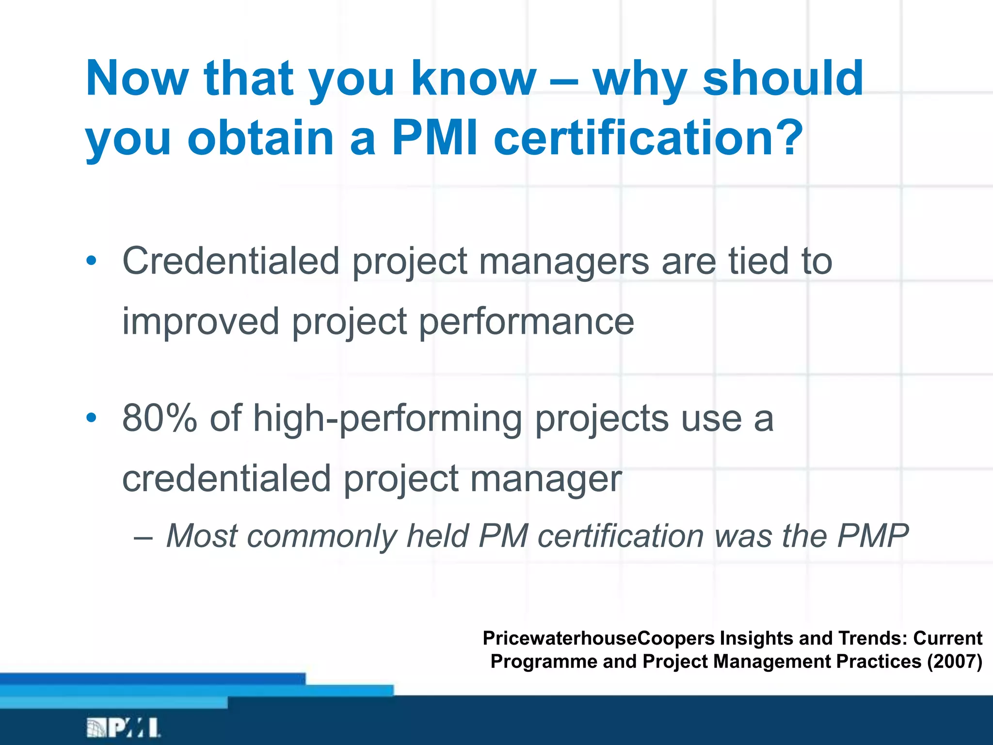 PMI Slide Presentation 2011 | PPTX