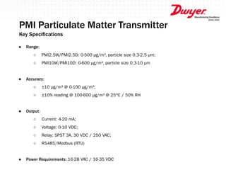 Series PMI Particulate Matter Transmitter | PPT