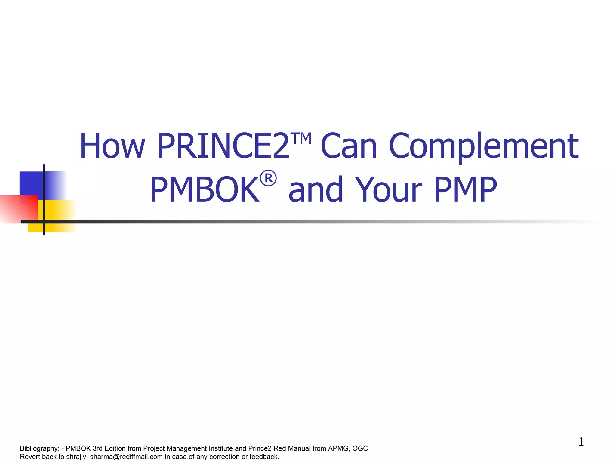 PMBOK® Vs PRINCE2® | PPT