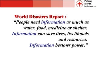 PMI strategy in managing disaster response and preparedness | PPT