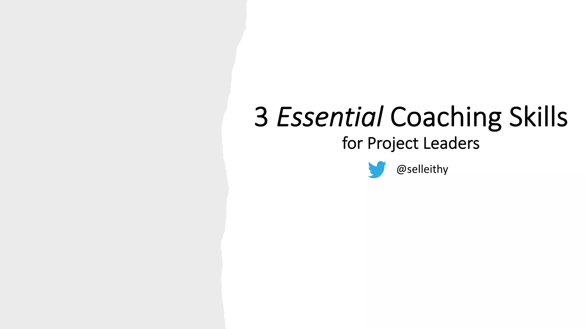 3 Essential Coaching Skills | PDF