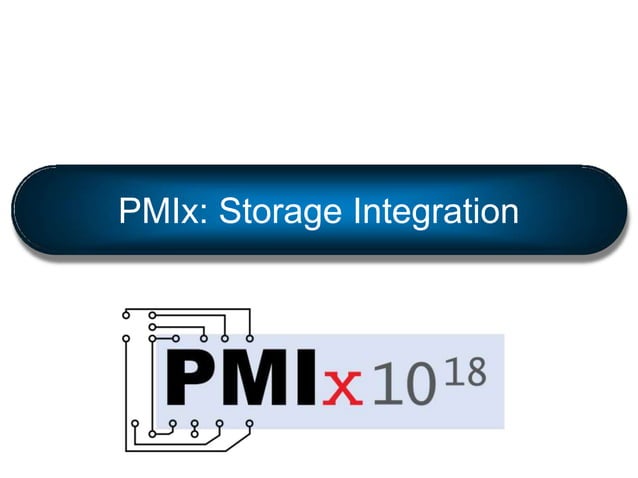 PMIx Tiered Storage Support | PPT