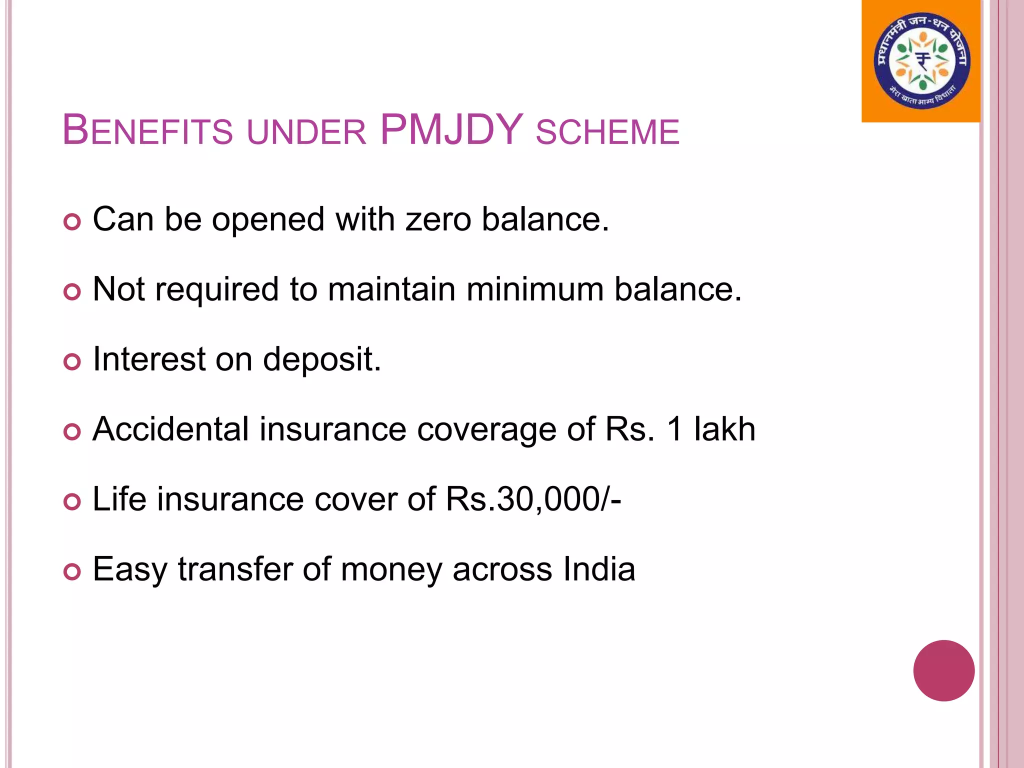 Pmjdy- jan dhan yojana | PPTX
