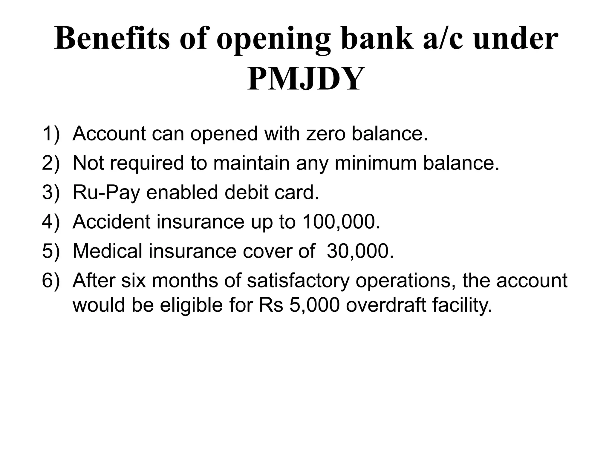 Pradhan Mantri Jan Dhan Yojana(PMJDY) | PPTX